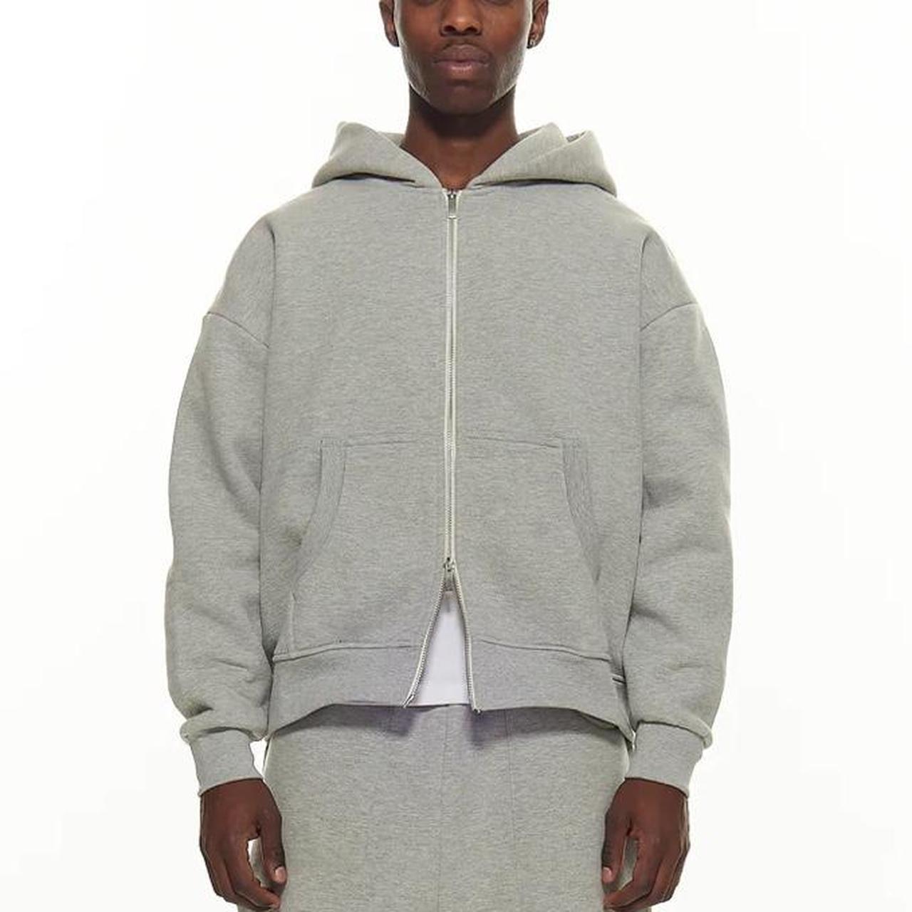 Sweats Collective - grey cozy set Zip hoodie in XS... | Depop