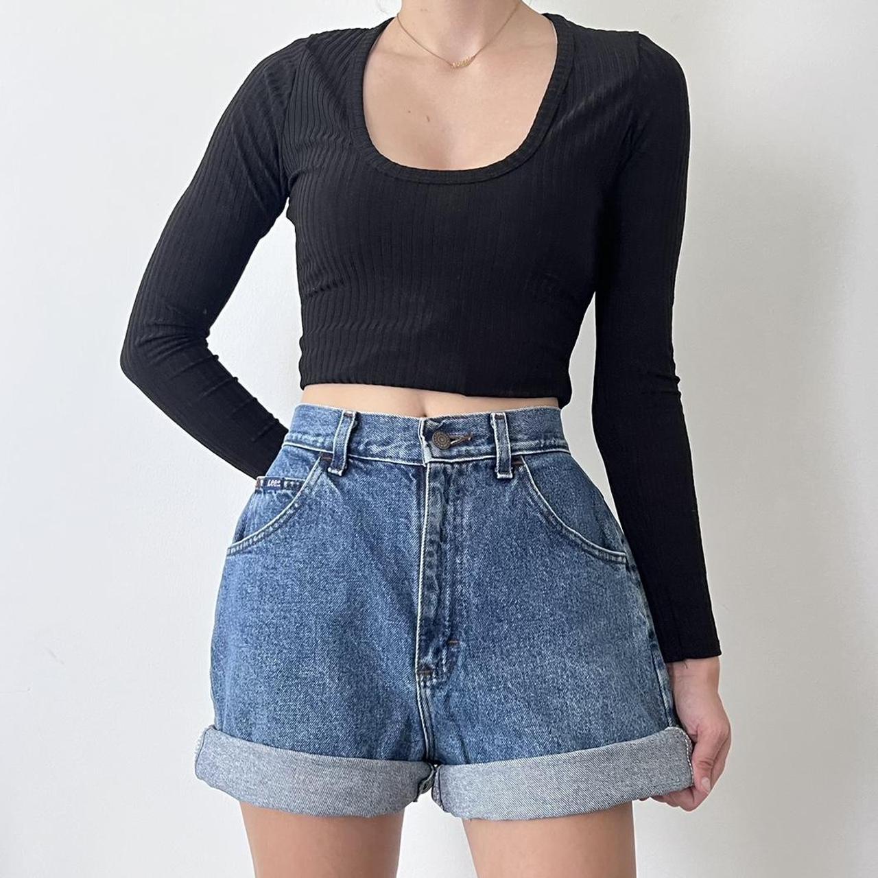 Vintage 90s Denim Shorts High waisted boxy fit.... - Depop