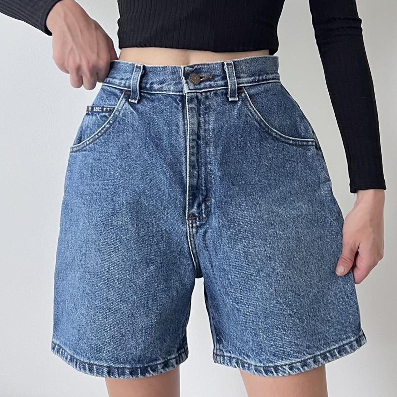 Vintage 90s Denim Shorts High waisted boxy fit.... - Depop