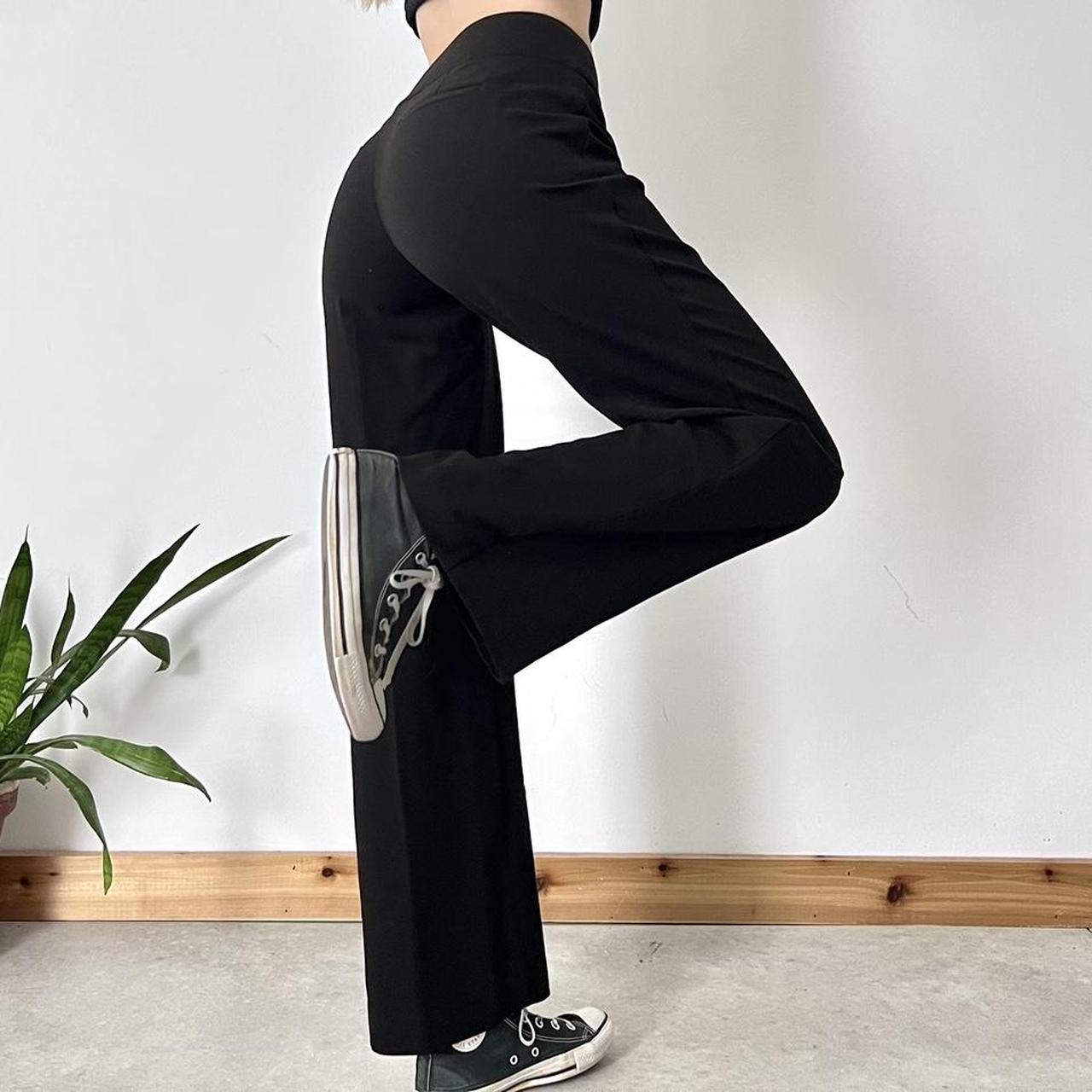 2000s Black Flare Pants Mid rise fit. Perfect... - Depop