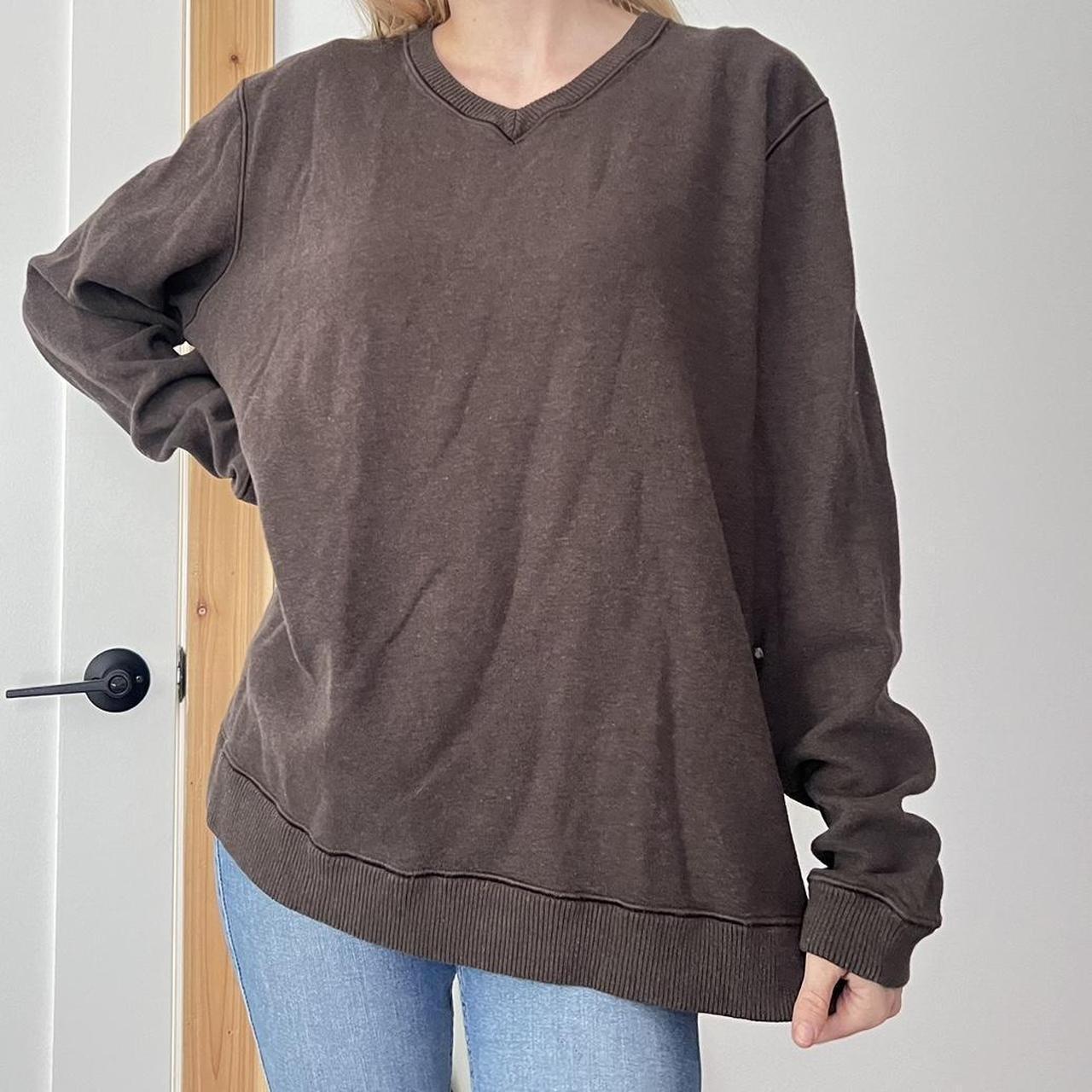 Reversible Navy and Brown Pullover Sweater Cozy... - Depop