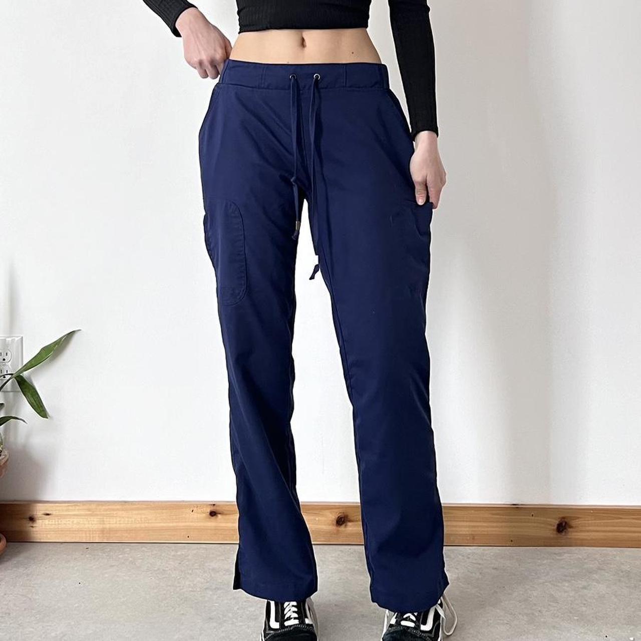 Navy Cargo Pants Mid rise fit. Scrubs style. The... - Depop
