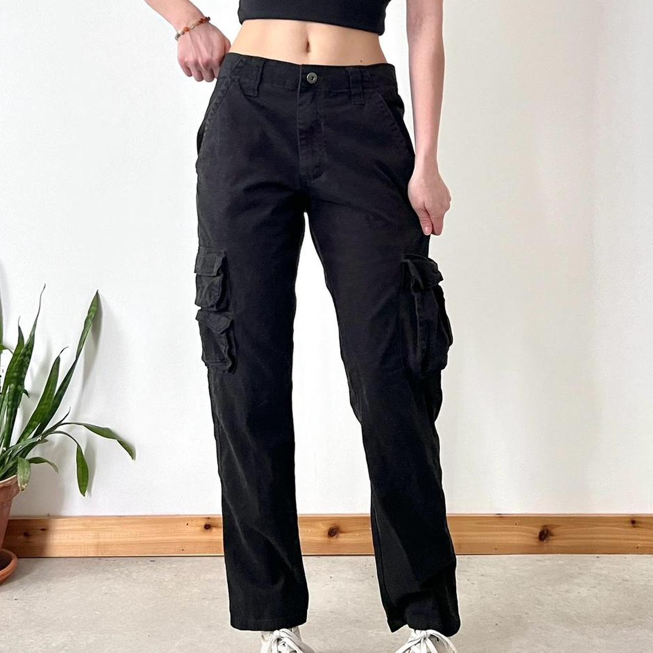 Black Cargo Pants Can be worn high or low waisted.... - Depop