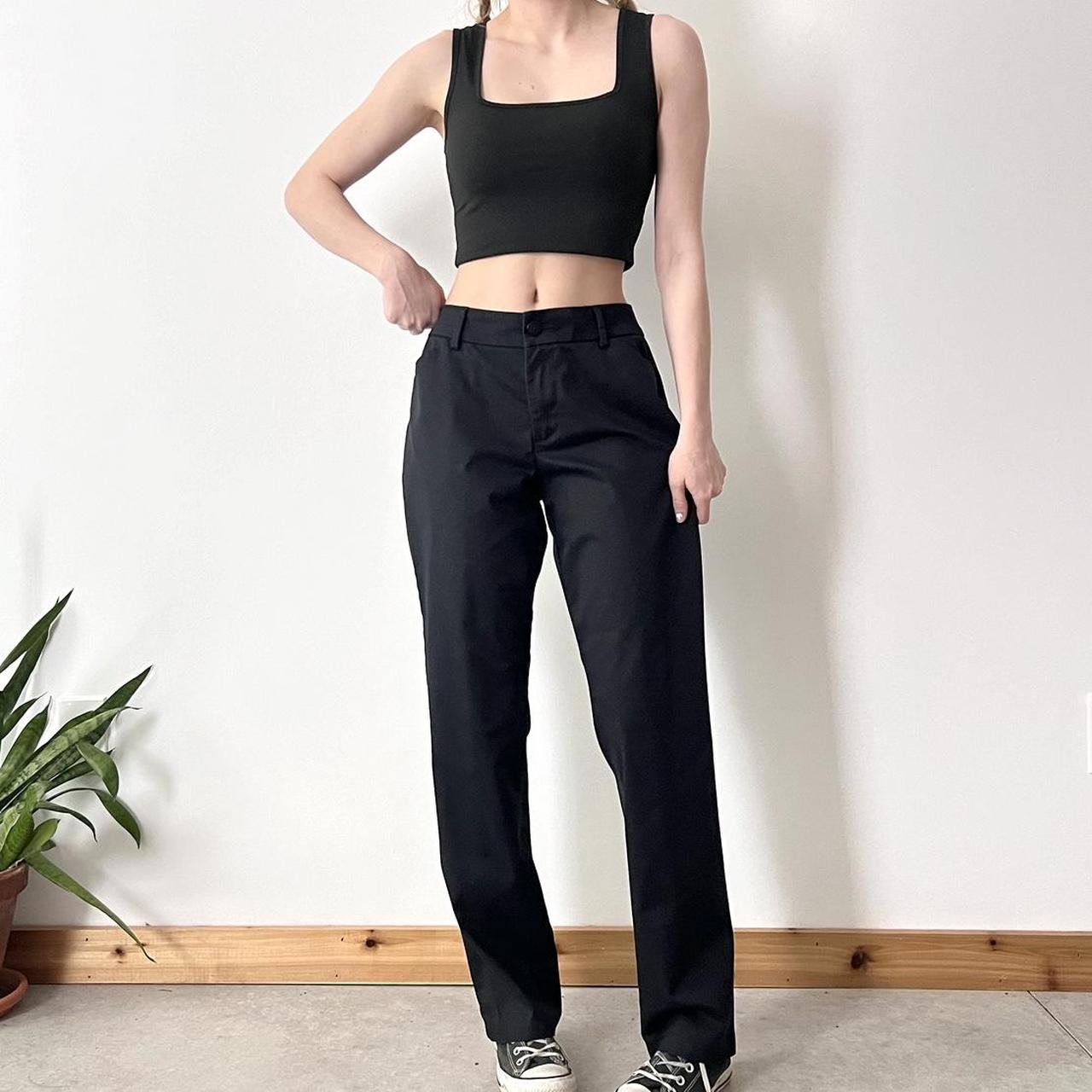 Black Trousers Perfect staple piece. Mid rise... - Depop