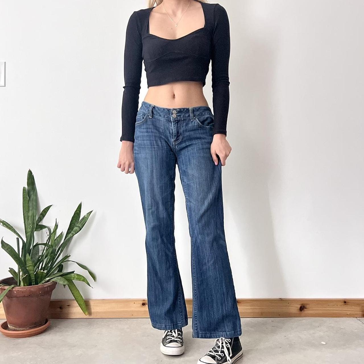 2000s y2k flare jeans Low rise fit. They’re in... - Depop