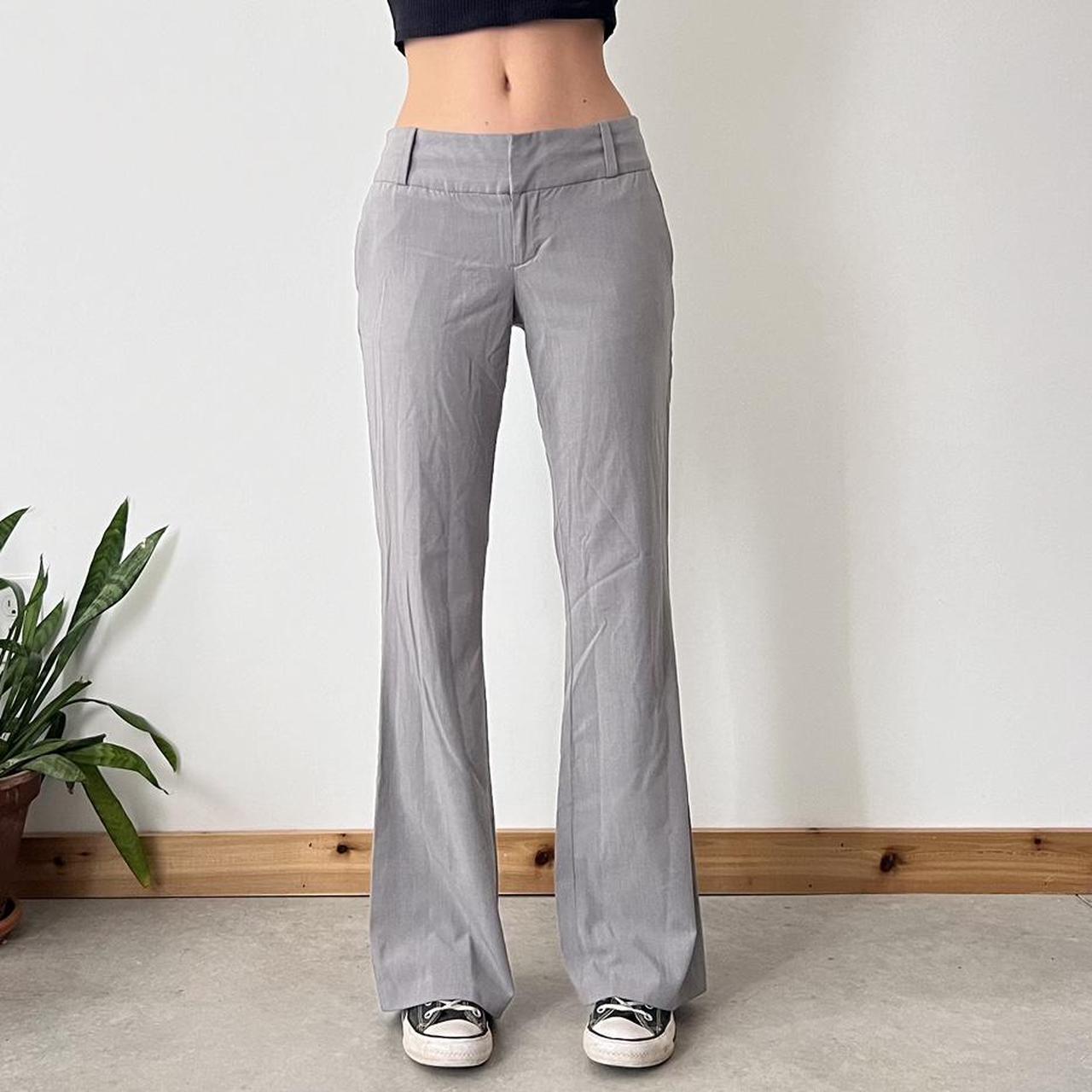 2000s grey pants Low rise flare fit. Endless ways... - Depop