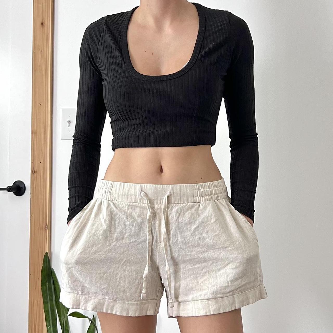 Cream Linen Shorts Perfect neutral staple for... - Depop