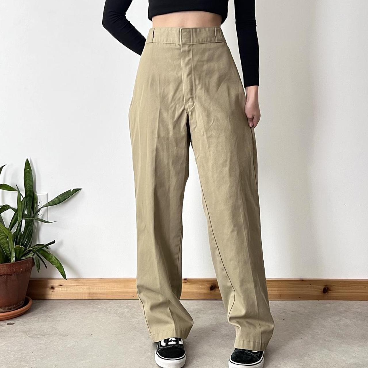 Tan Dickies Pants Relaxed straight leg fit. Can be... - Depop