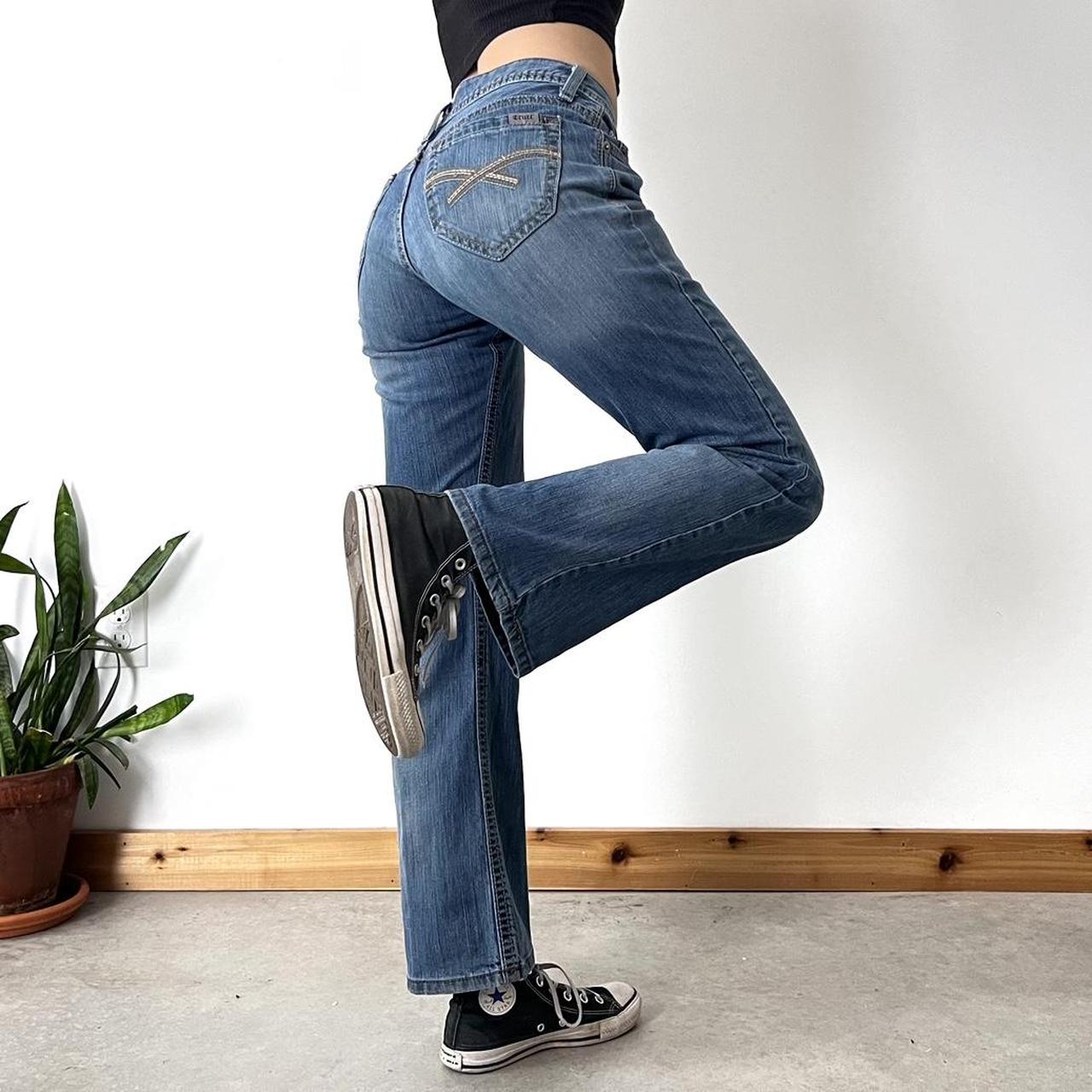 2000s y2k flare jeans Super flattering low rise... - Depop