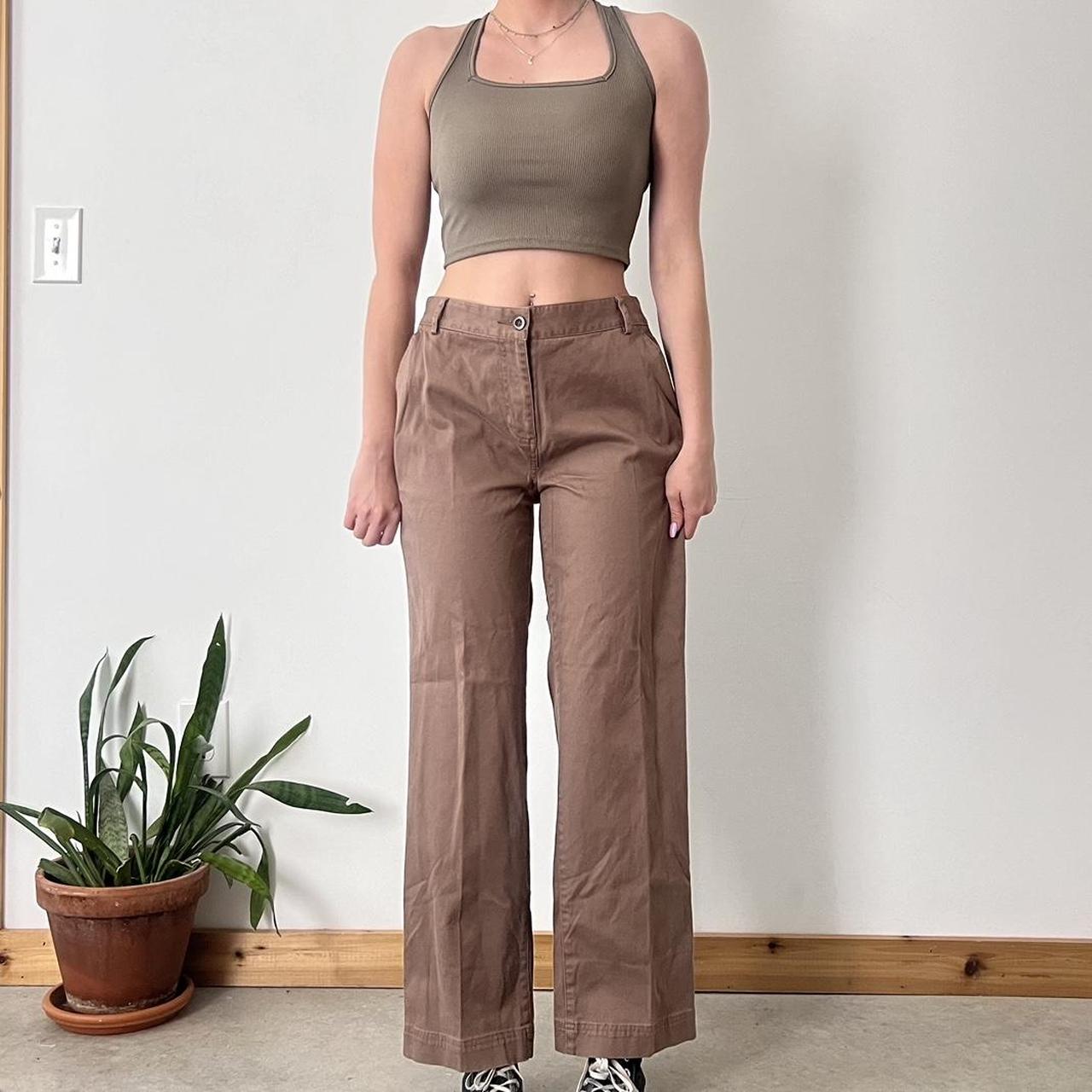 Light Brown Pants Mid rise fit. They’re in great... | Depop