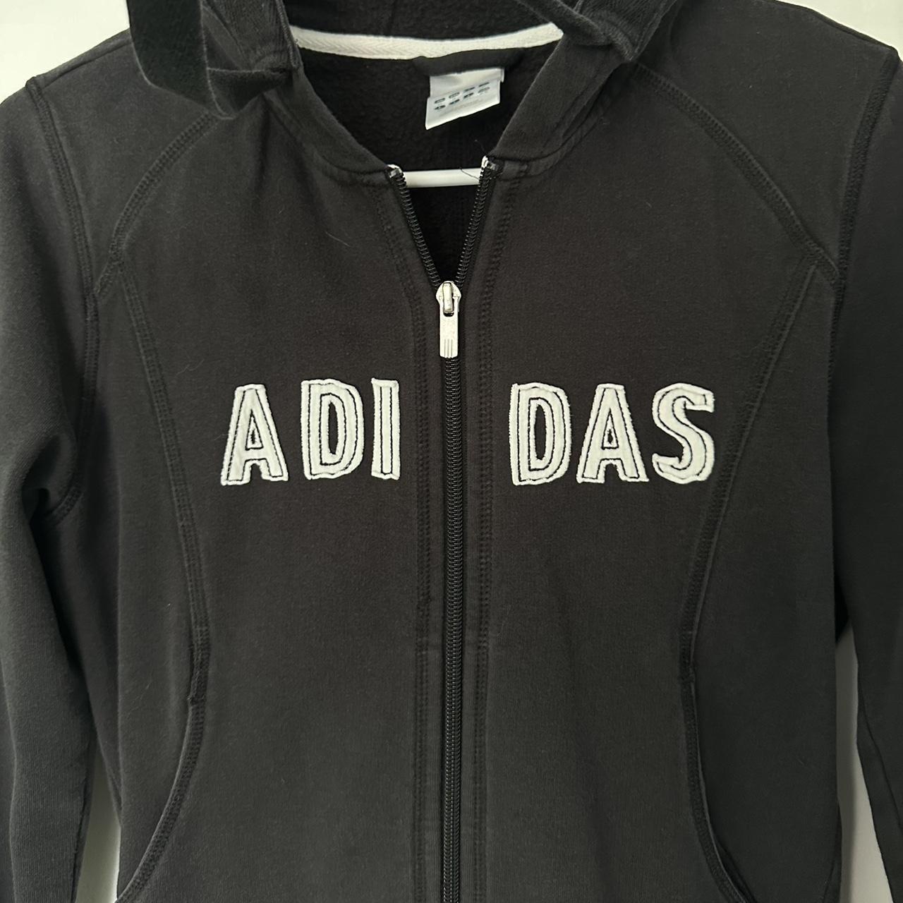 100% cotton adidas zip up hoodie with pockets super... - Depop