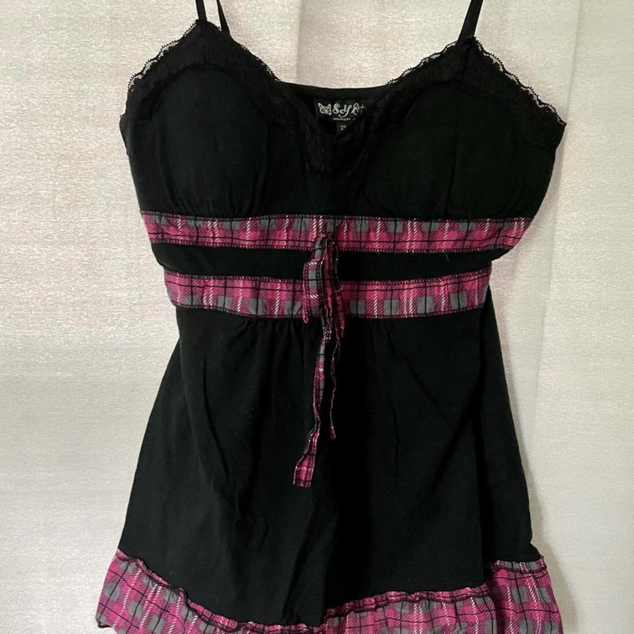 Y2k Emo Grunge Plaid Tank Top Details: • Padded... - Depop