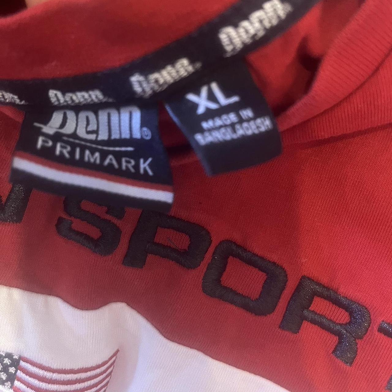 Primark Men's Red and White T-shirt | Depop