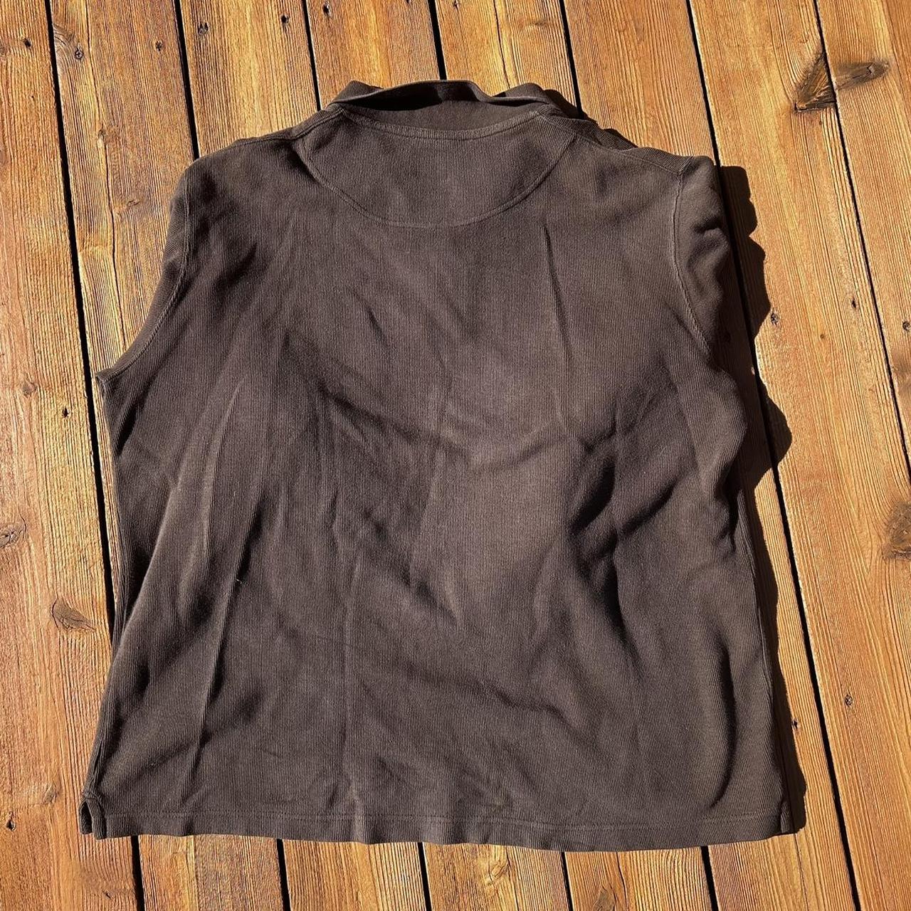 Brown long sleeve field green polo shirt with pocket... - Depop