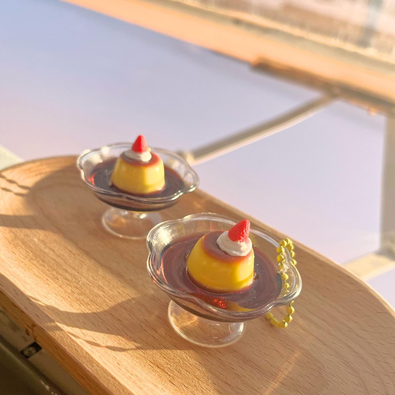 pudding cup keychains 🍮🎀 - Depop