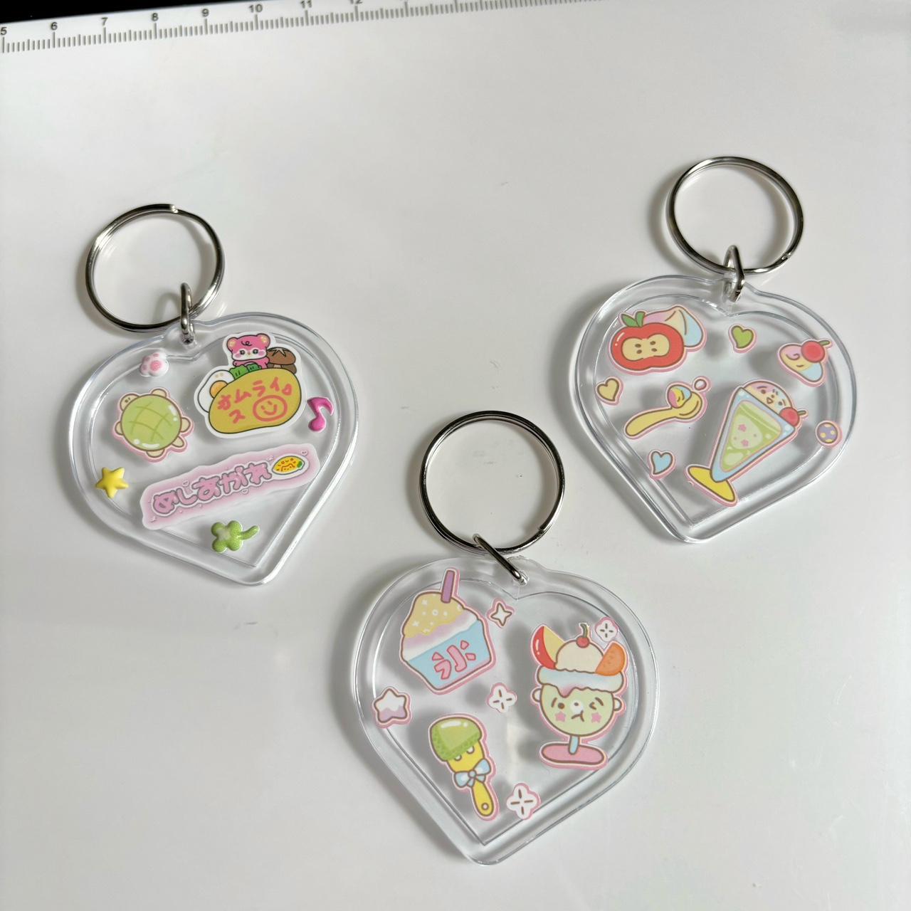 PRICE IS FOR ONE ITEM ONLY!! sticker keychains!! 🎀🍨... - Depop