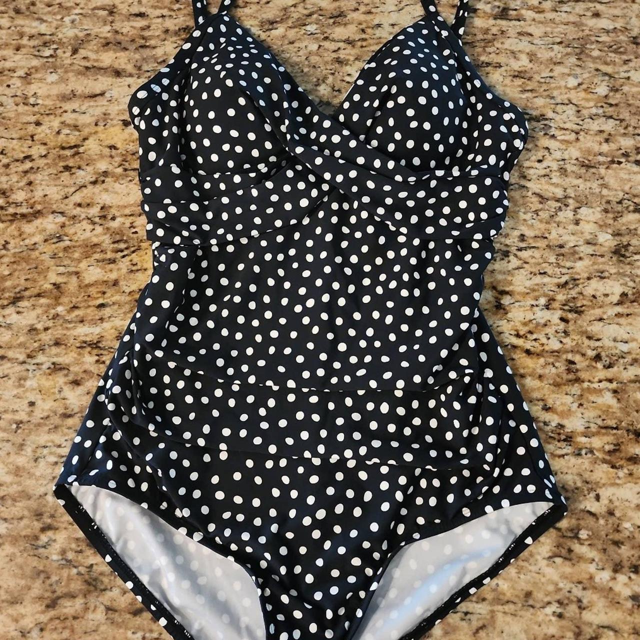 Jantzen One Piece Swimsuit Size 8 Polka Dots Depop