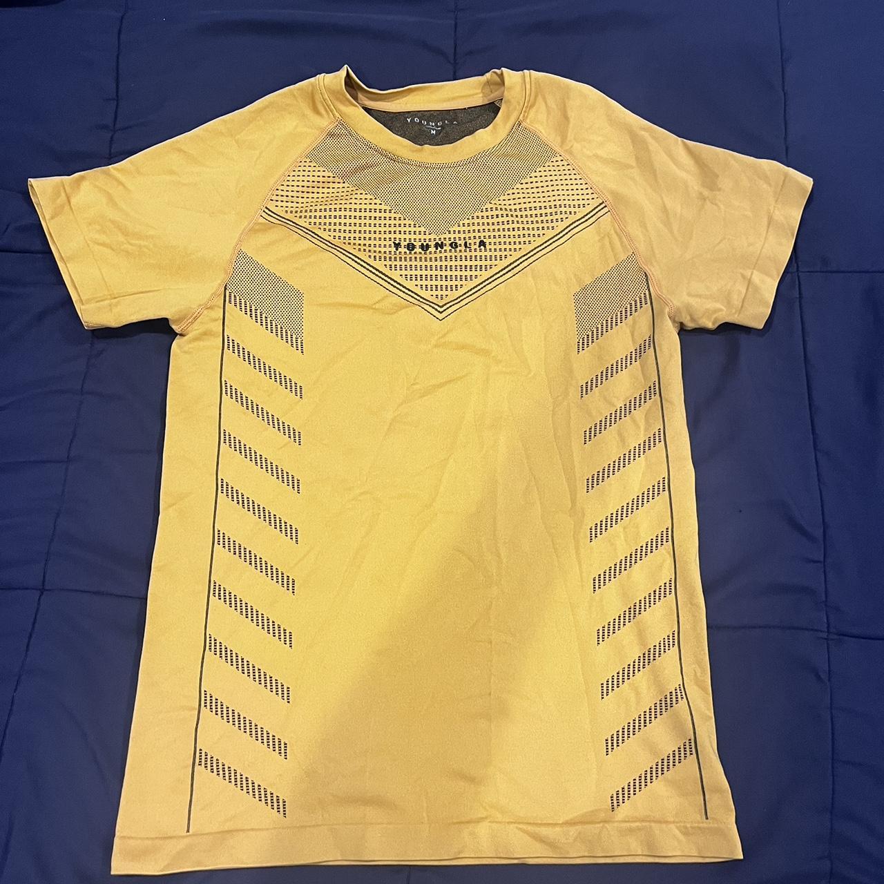 YOUNGLA- Yellow Superhero compression only worn like... - Depop