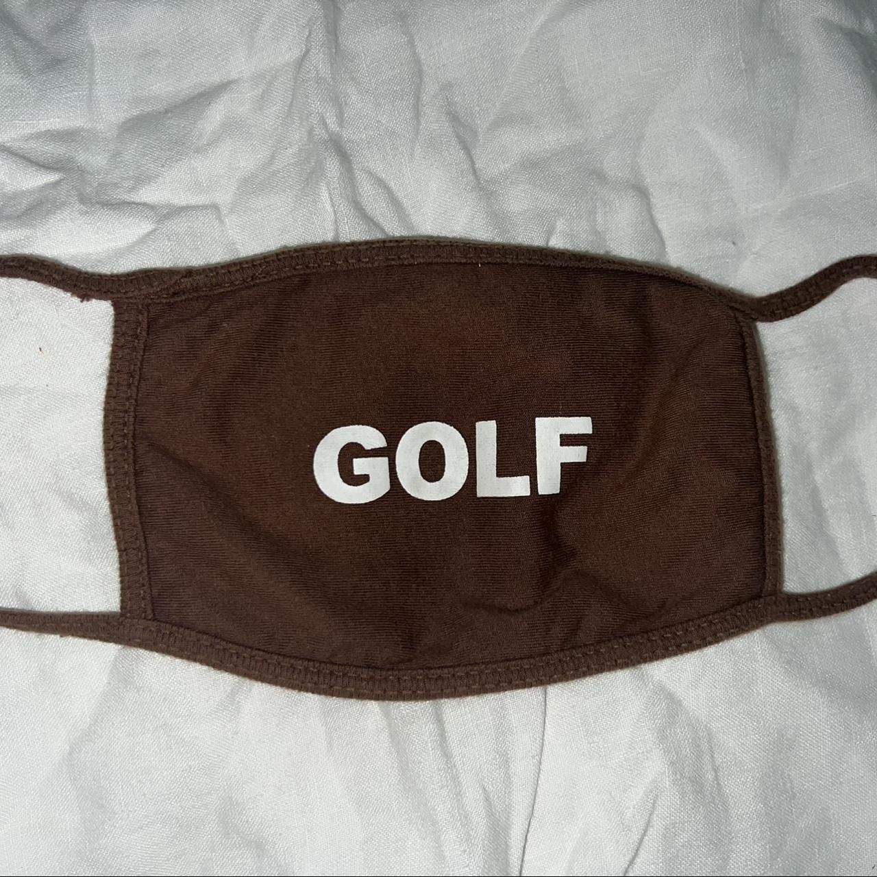 Golf Wang Brown and White Face-masks | Depop