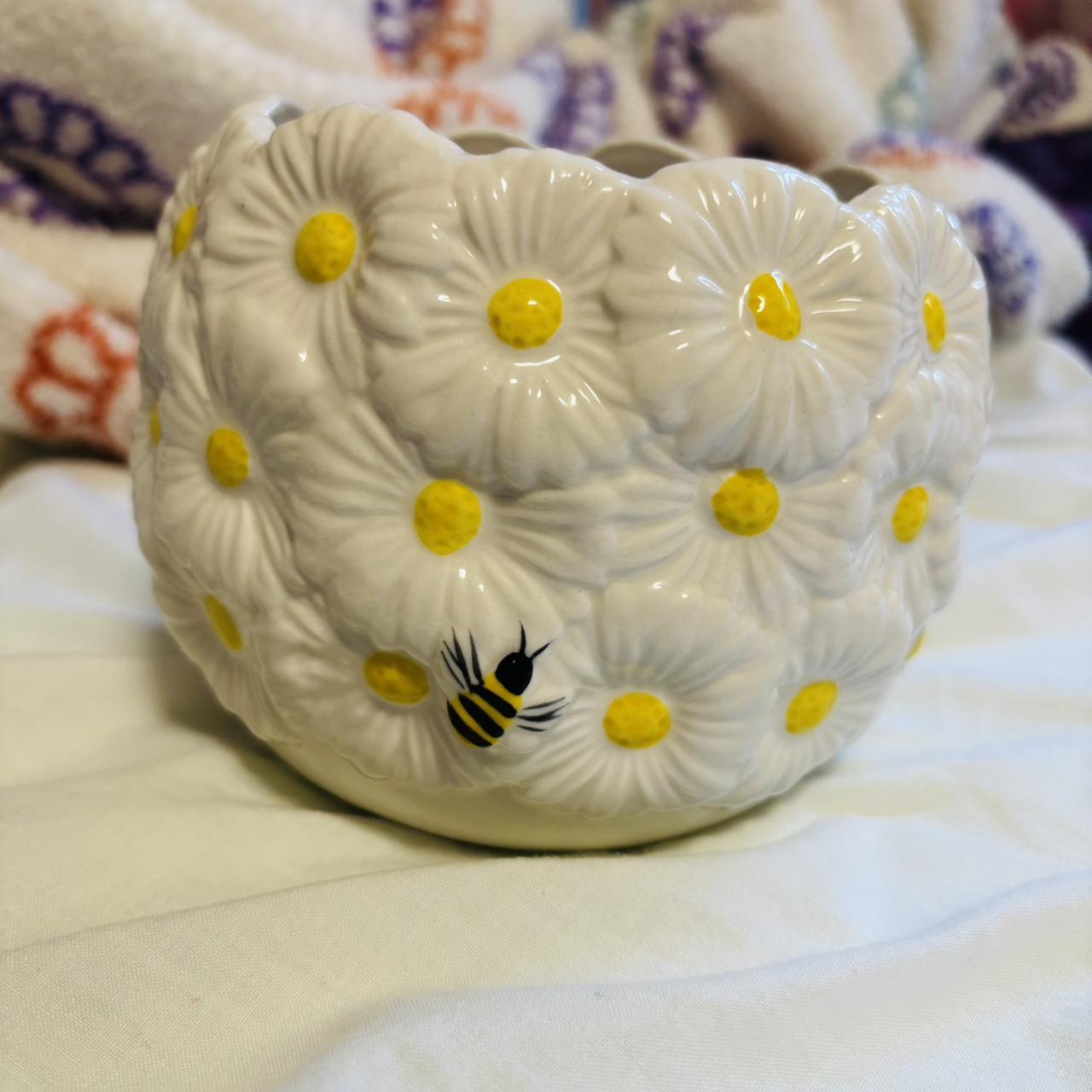ANTHROPOLOGIE FOSTER FLORAL STONEWARE... | Depop