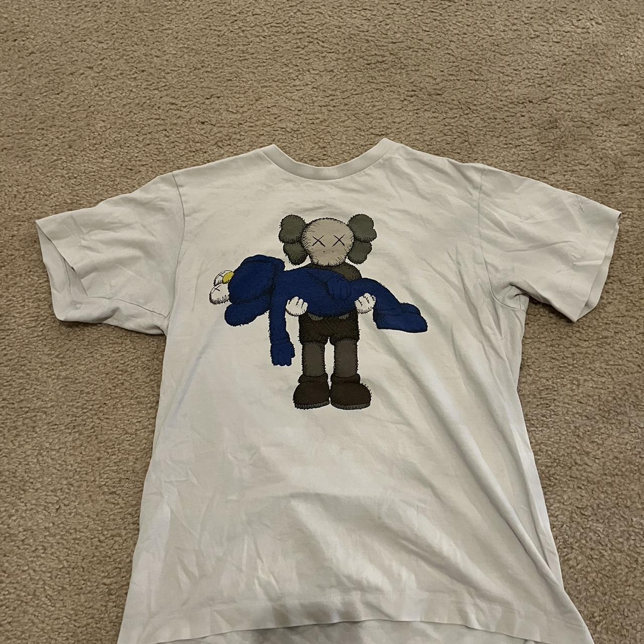 Kaws Men's Grey T-shirt | Depop