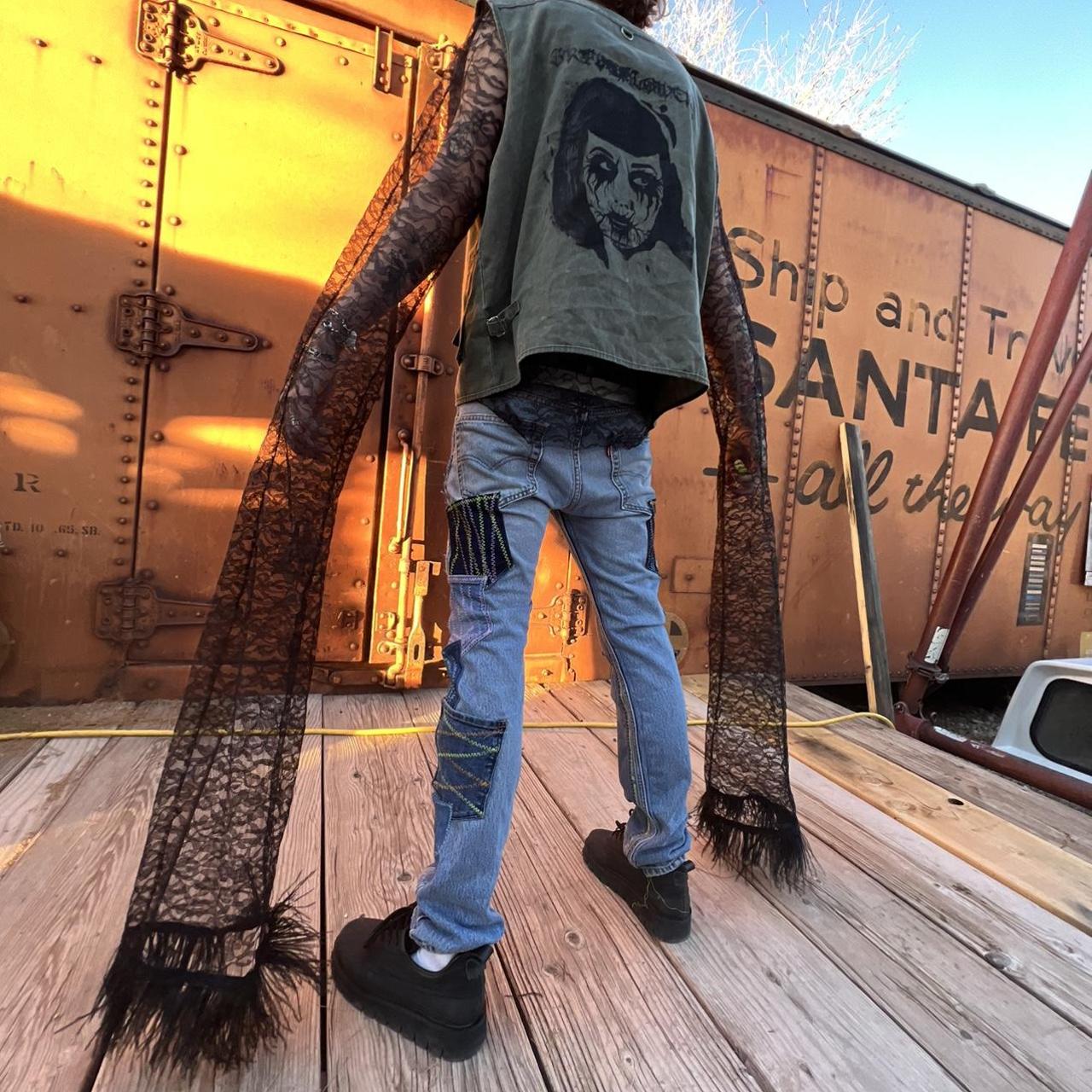 Handmade xxxxtra long lace long sleeve Furry tips... - Depop