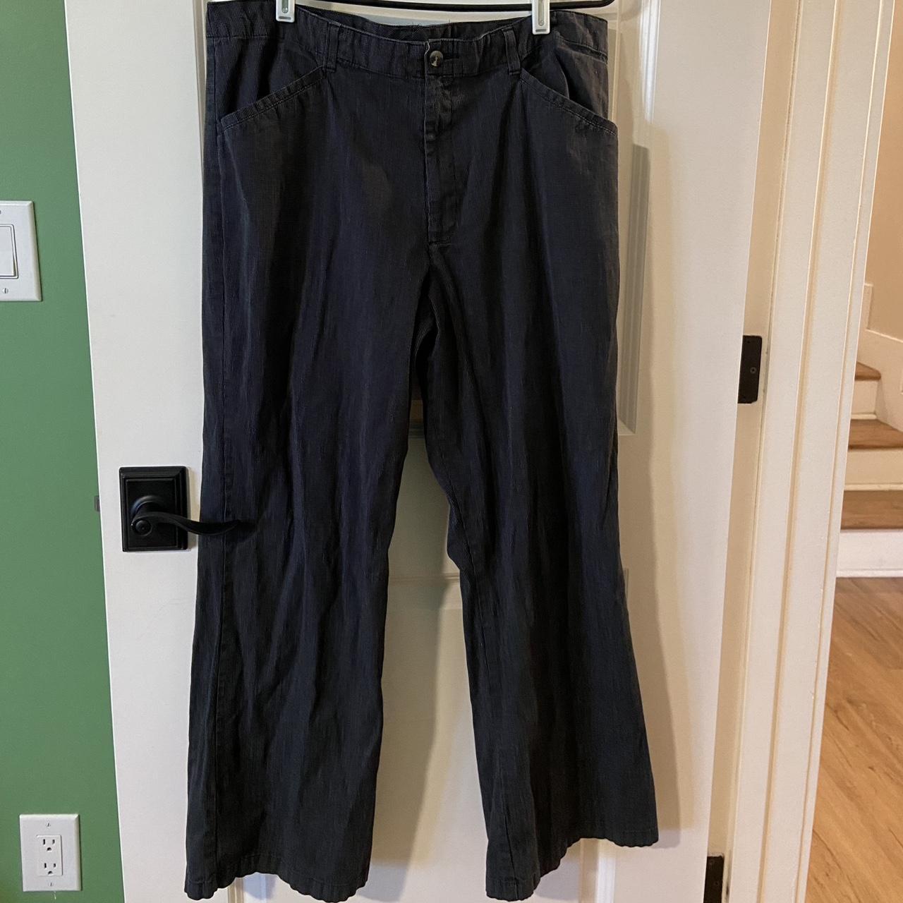 White Stag stretch dress pants, black with white... | Depop