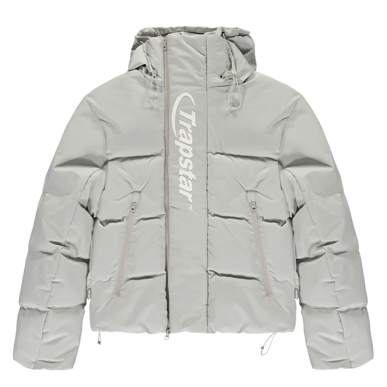 Trapstar Men's Grey and White Coat | Depop