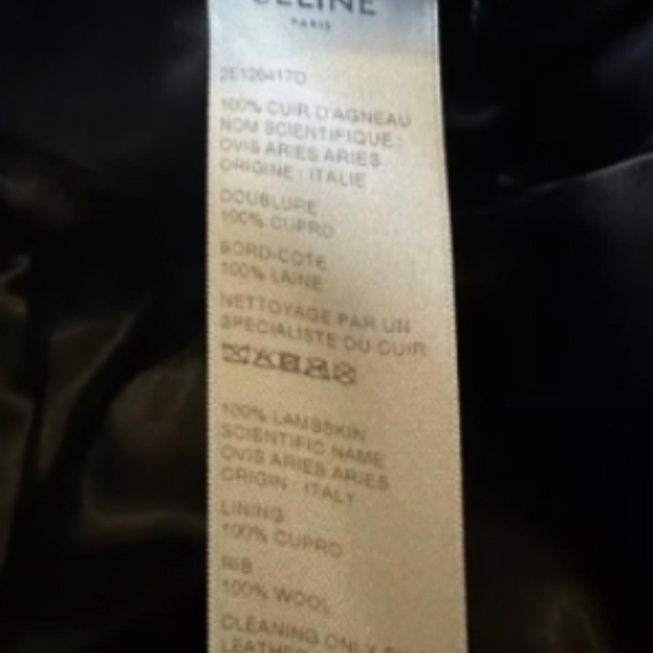 Celine leather jacket Worn twice. In perfect... - Depop