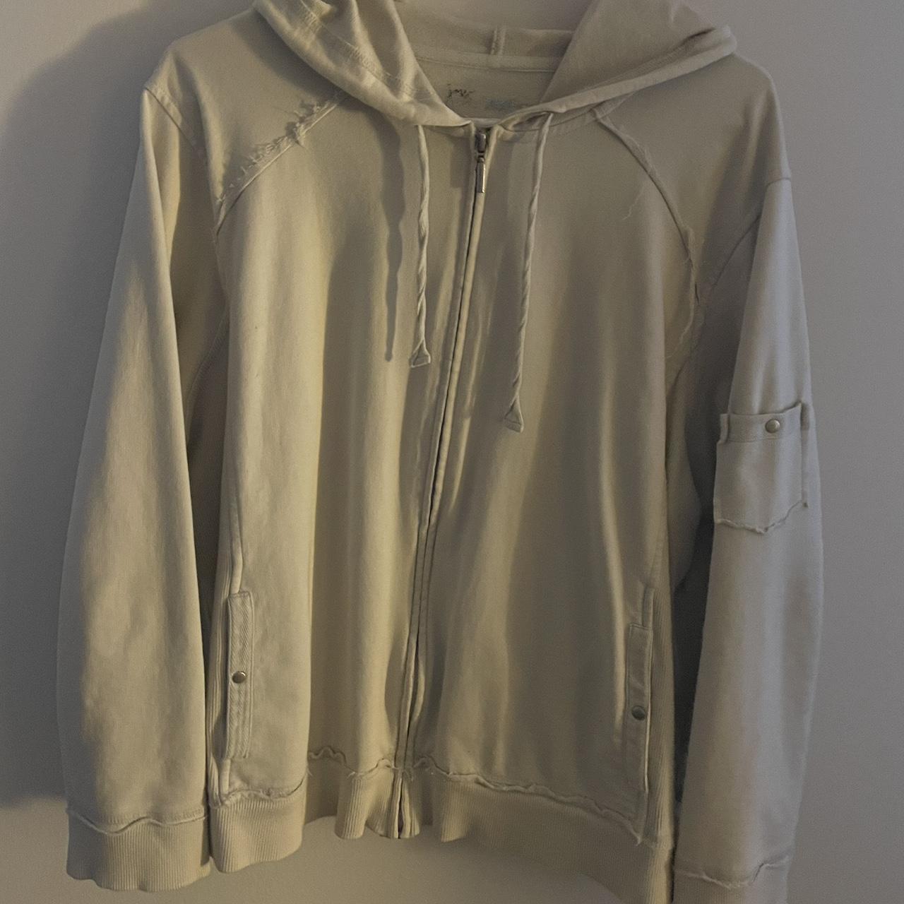 Vintage Cream Zip up Perfect fit Size M Cool... - Depop