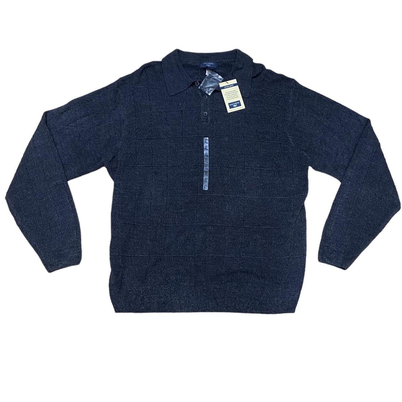 Dockers NWT Button Up XL Sweater In perfect... - Depop