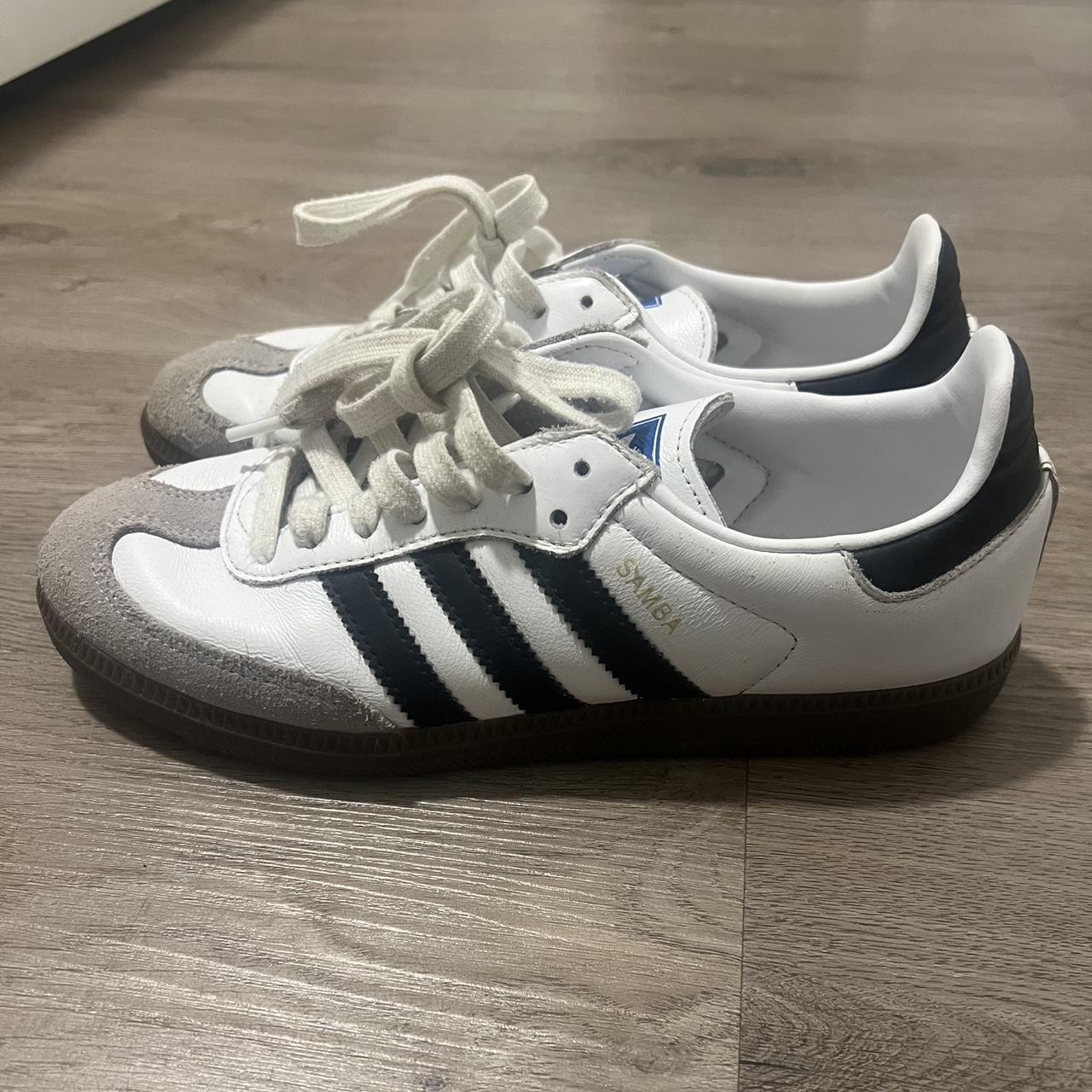 white adidas og sambas size uk 5 or us 5.5 | Depop