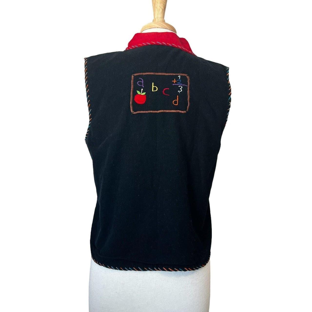 Life Style Teacher ABC Vest Velvet Corduroy Colorful... - Depop