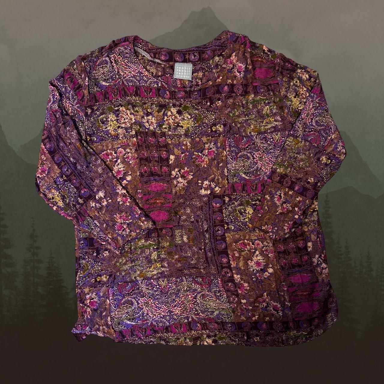 Whimsigoth Floral Boho Indie Cottage Core Rabbit... - Depop