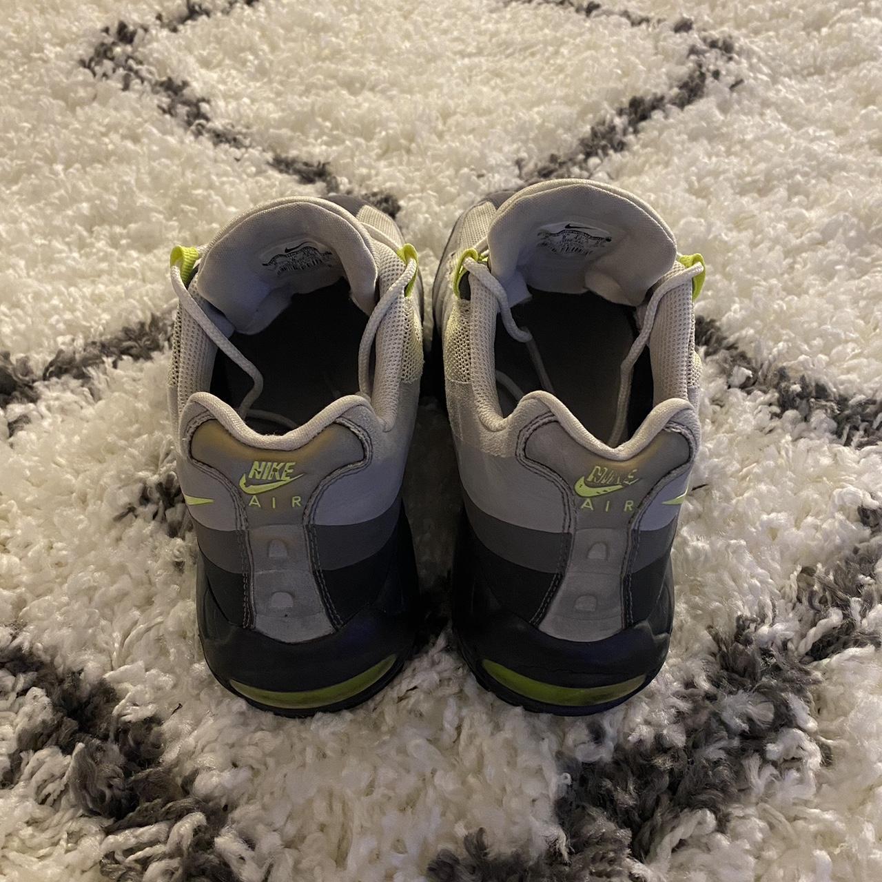Nike air max 95 neon Grey and neon yellow / green... - Depop