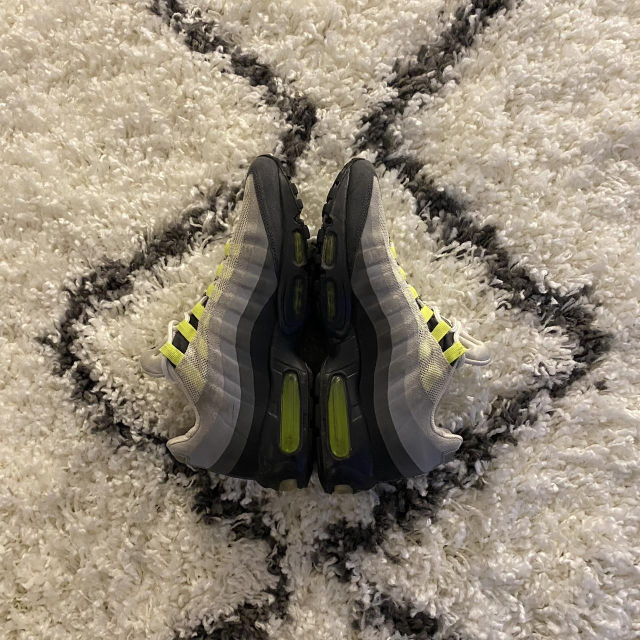 Nike air max 95 neon Grey and neon yellow / green... - Depop