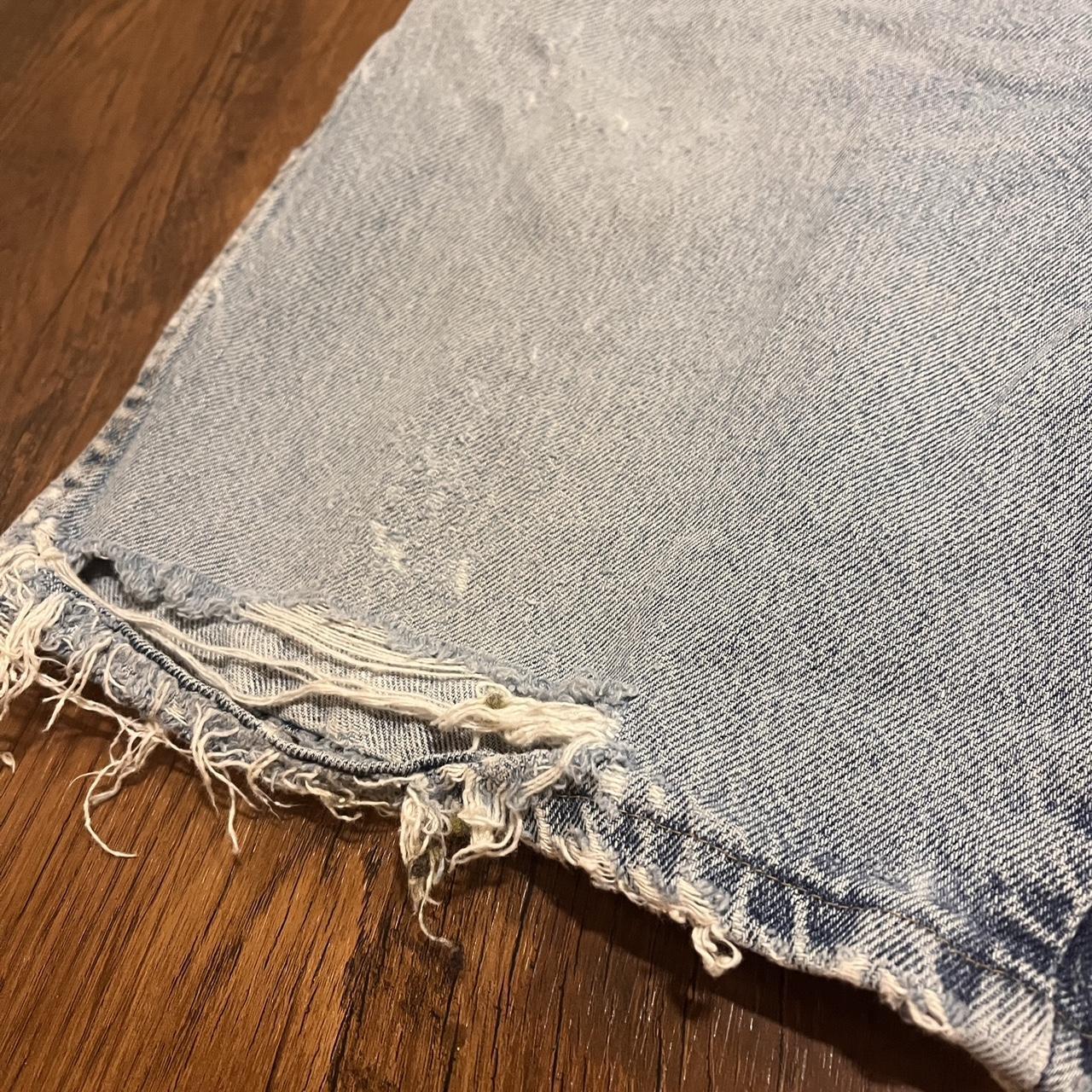 Wrangler denim Jorts Light Wash Size: fit like a... - Depop