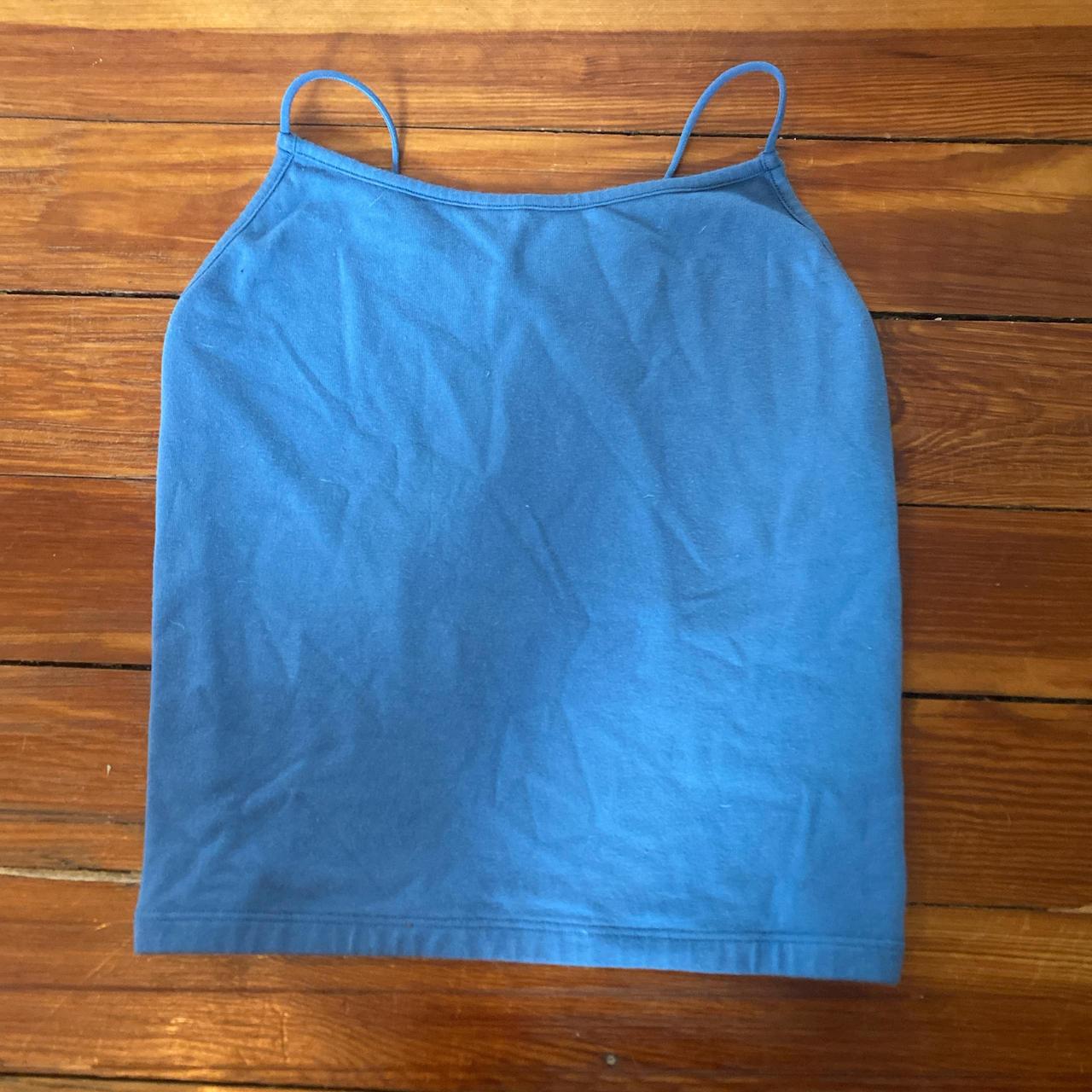 Blue American eagle backless tank top with straps... - Depop