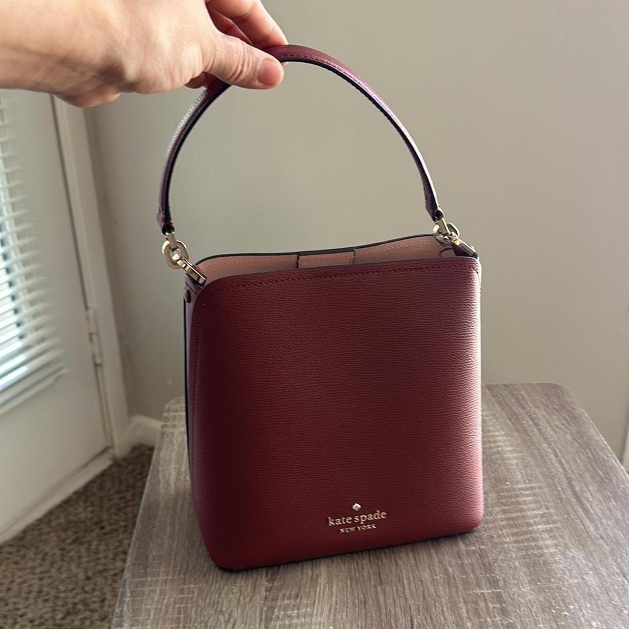 Kate Spade Burgundy purse. Comes with an adjustable... - Depop