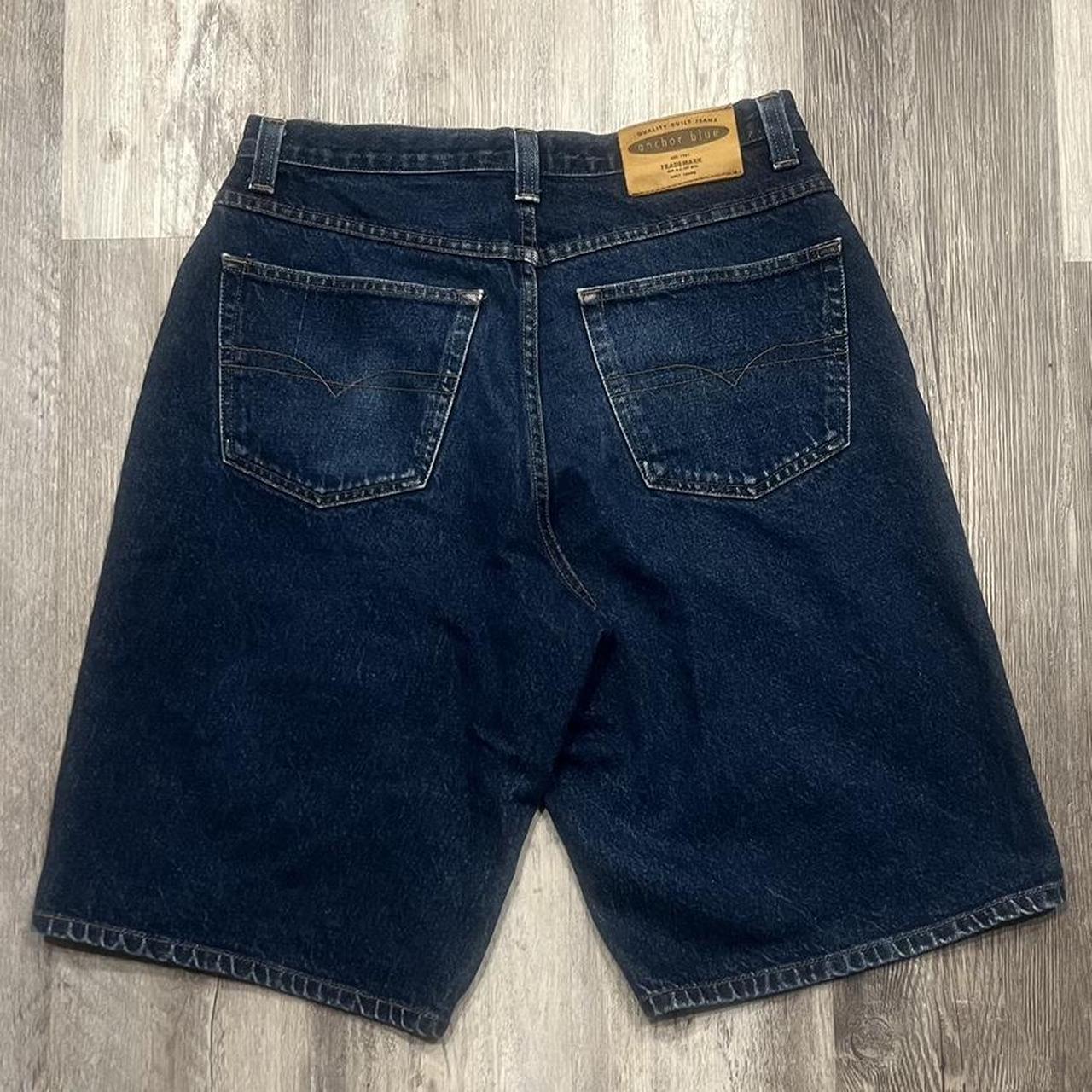 baggy anchor blue jorts super nice pair of jorts... - Depop