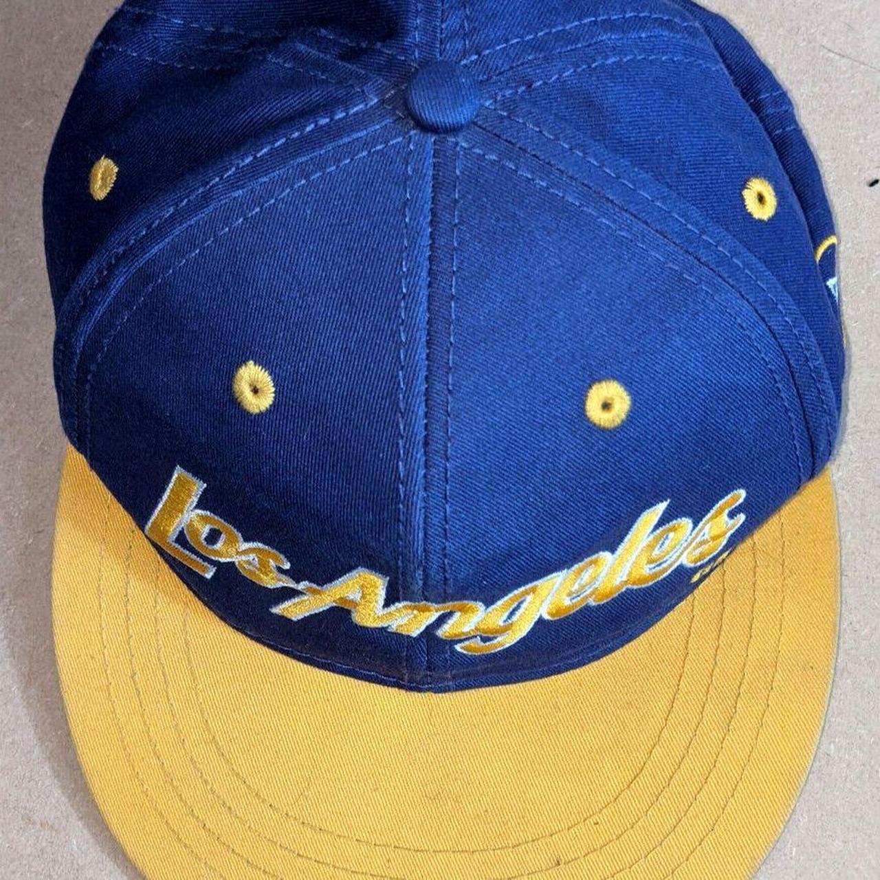 LOS ANGELES SNAPBACK BASEBALL CAP - YELLOW/GREEN&... - Depop