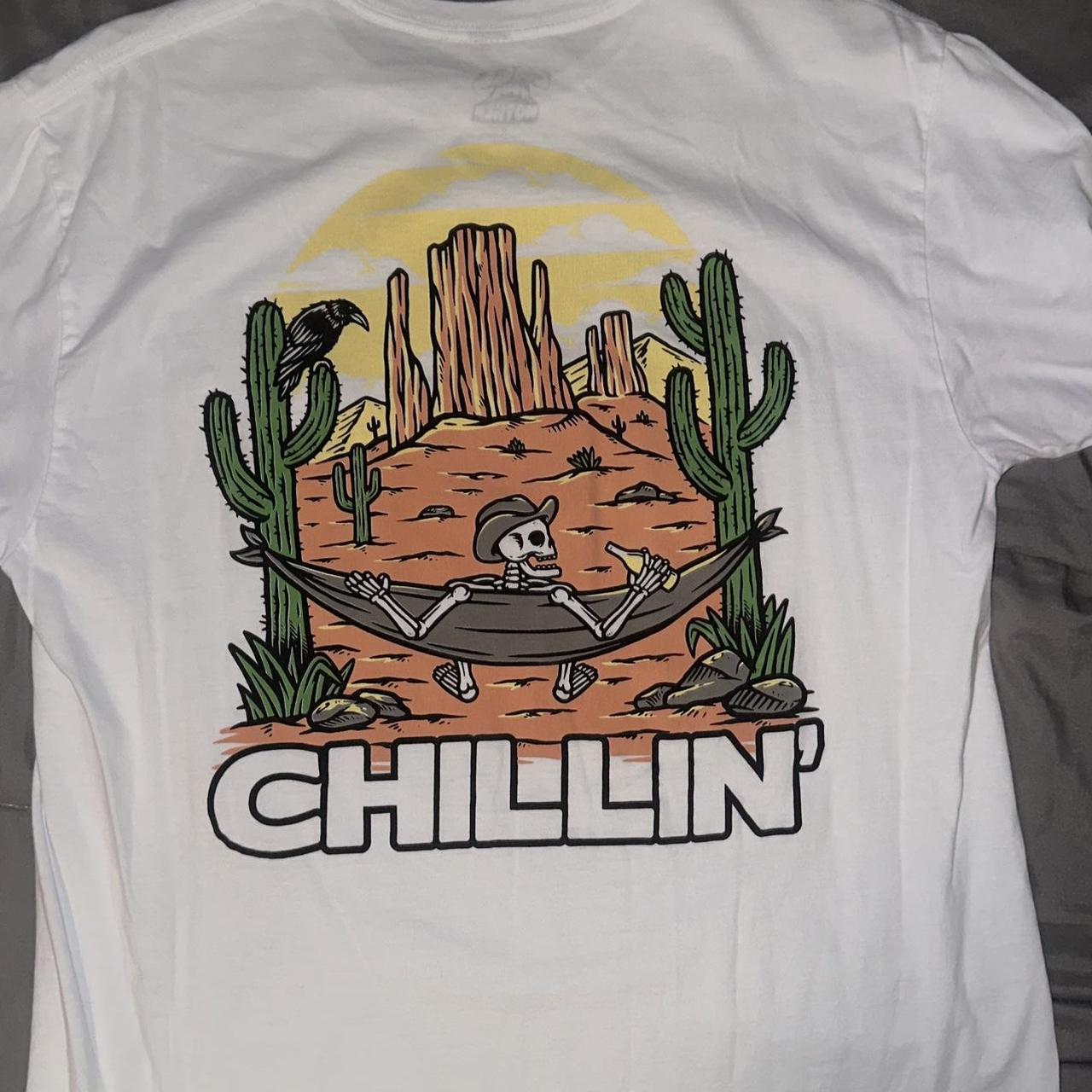Chillin skeleton T shirt - Depop