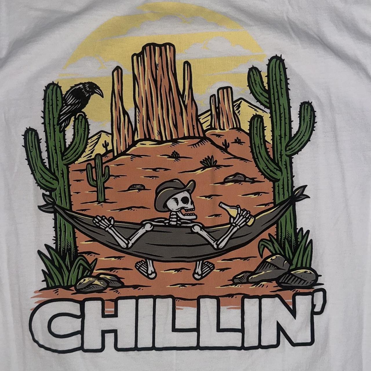 Chillin skeleton T shirt - Depop