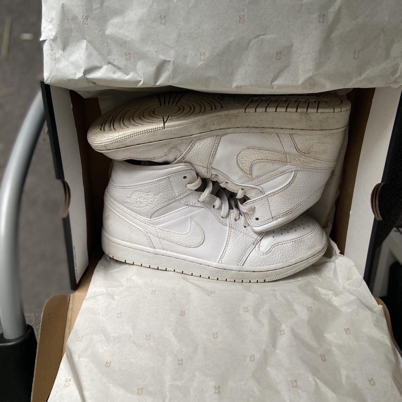 Jordan Men's White Trainers | Depop