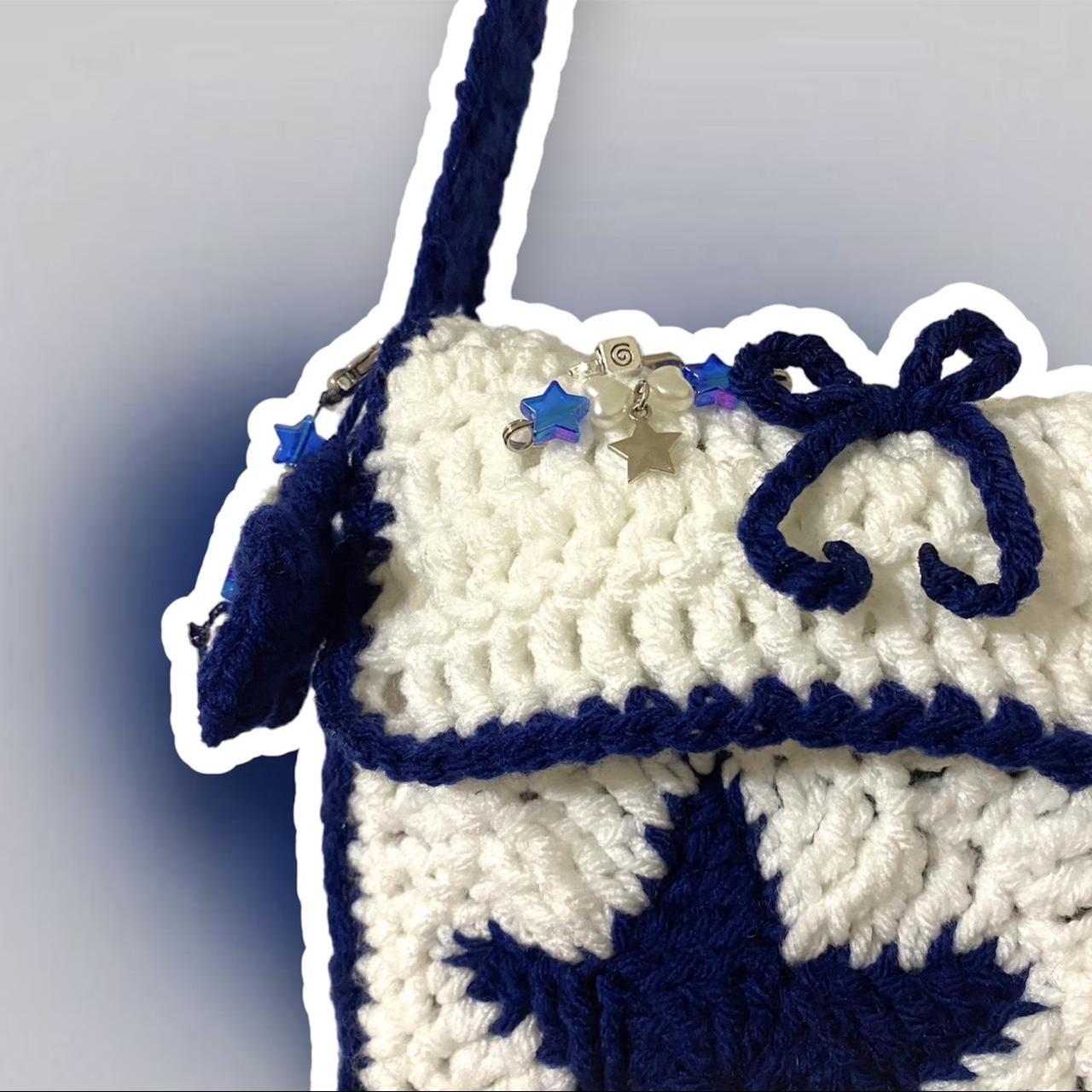 Crochet Basic Acubi Inspired Star Messenger Bag ☆ W... - Depop