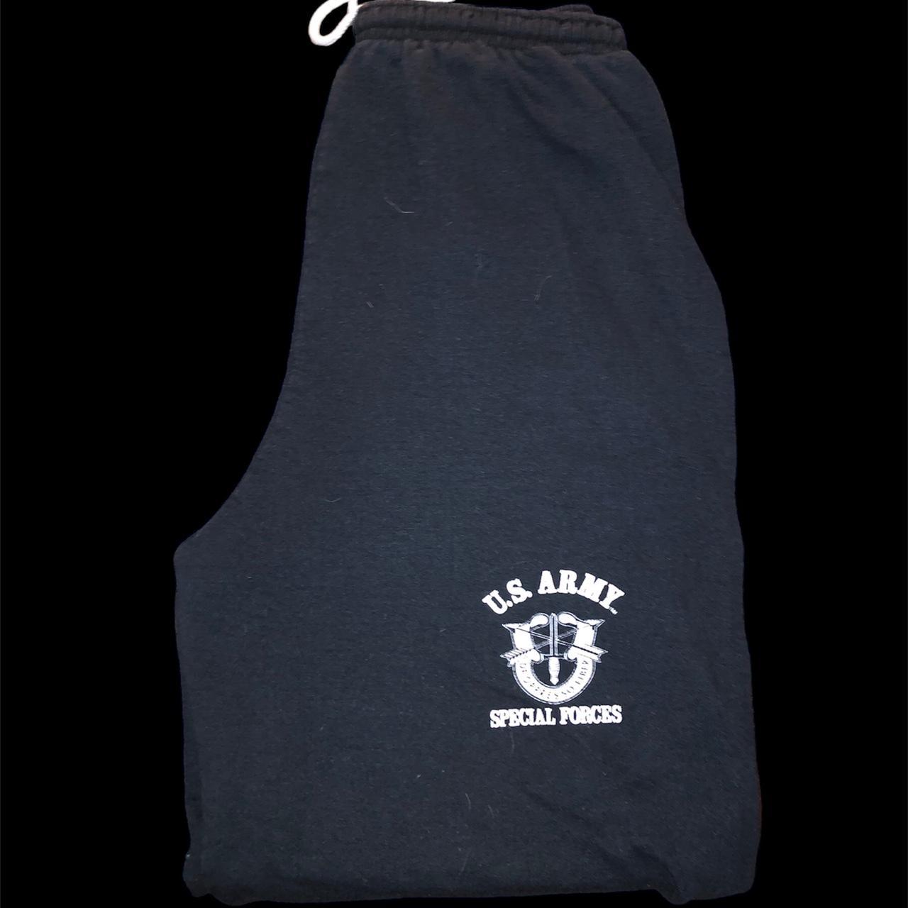 Black Cuffed U.S. Army Special Forces Sweatpants No... - Depop