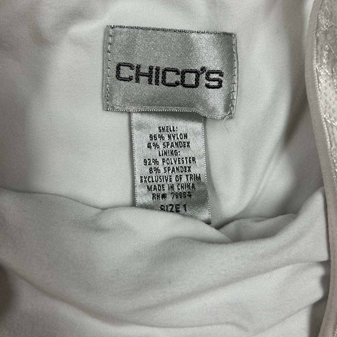White lace Chicos top 🎀 Brand-Chicos Size-1 Waist-29... - Depop