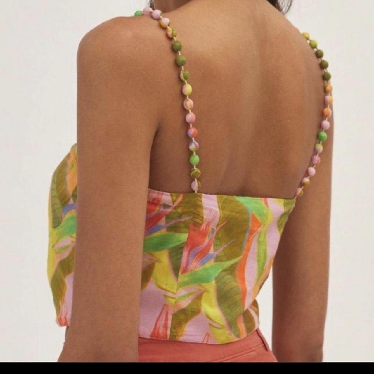 Anthropologie X Farm Rio crop top. In perfect condition - Depop