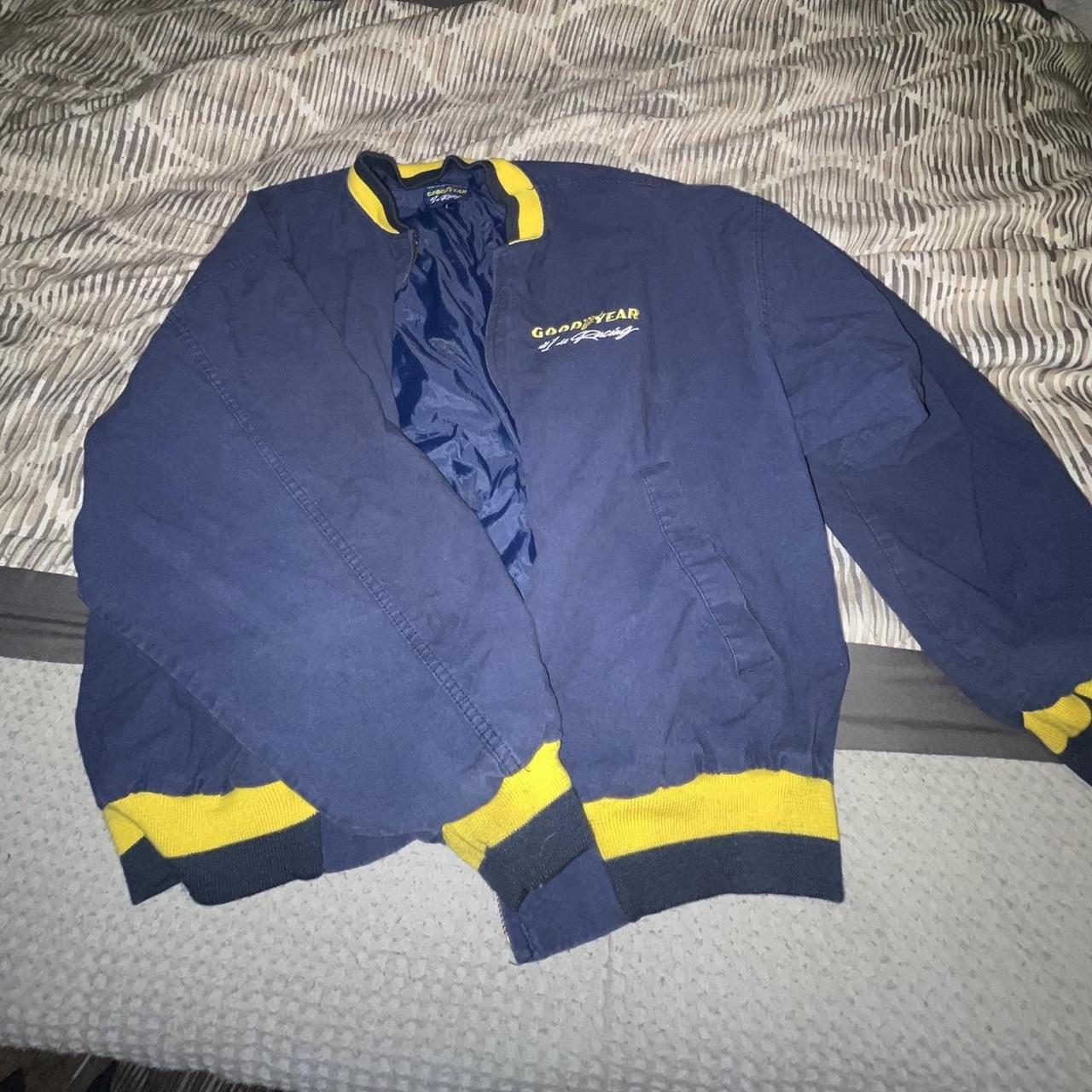 VINTAGE Goodyear racing jacket, size large FITS CRAZY! - Depop