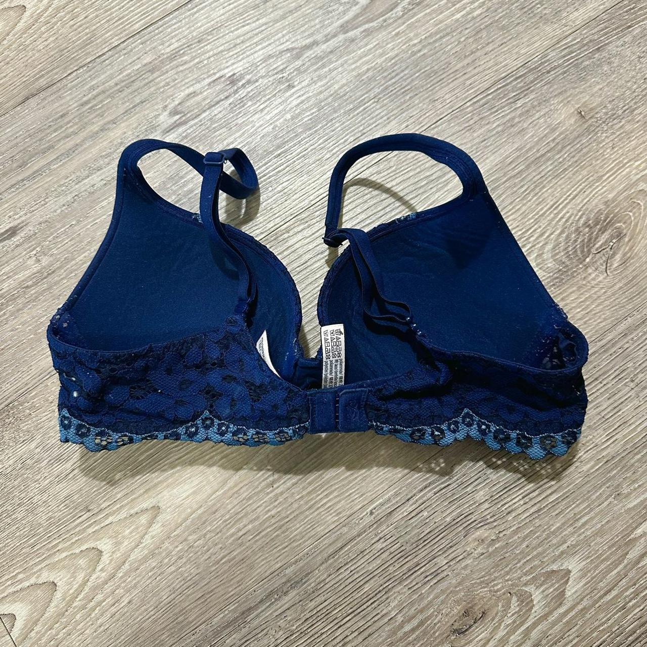 USED Victoria’s Secret Blue Lace Push Up Bra... - Depop USED Victoria’s Secret Blue Lace Push Up Bra... - Depop